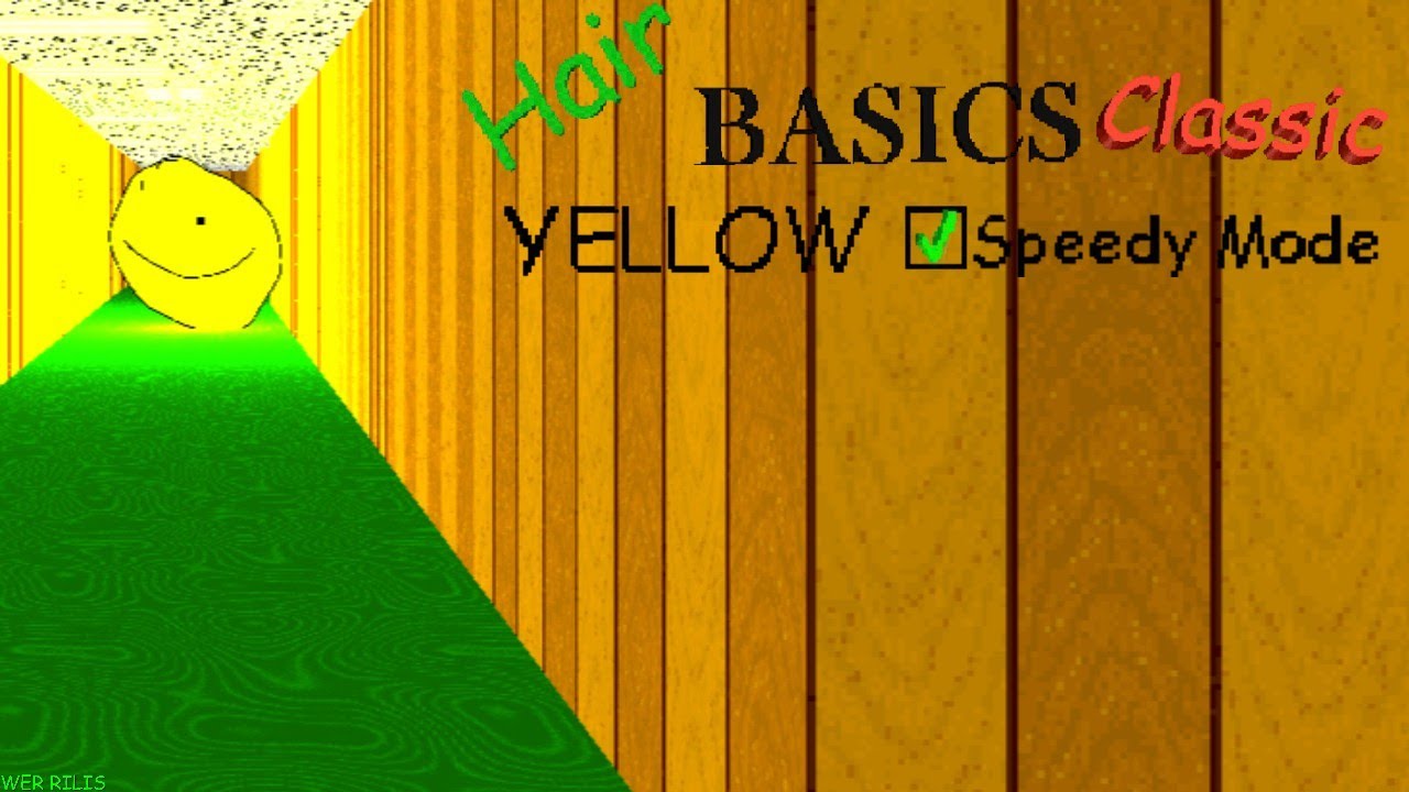 Hair Basics Classic | Speedy Mode + Yellow Option | Baldi Basics Mod ...