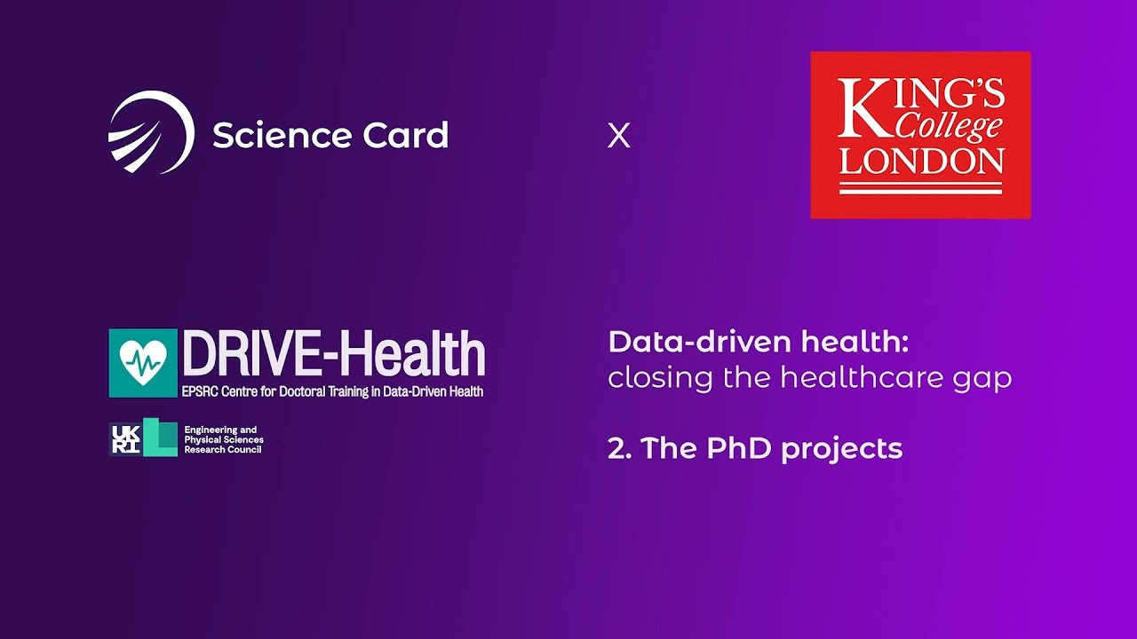 EPSRC Centre for Doctoral Training DRIVE-Health PhD projects - YouTube