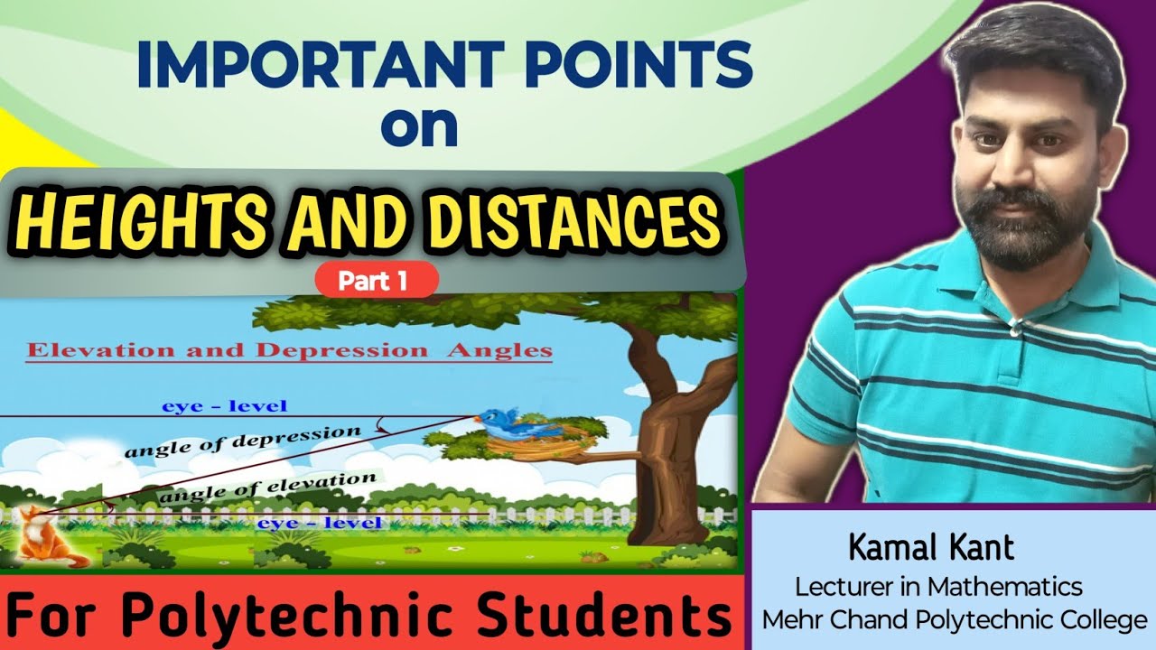 HEIGHT AND DISTANCE | IMPORTANT POINTS | Applied Mathematics-I ...