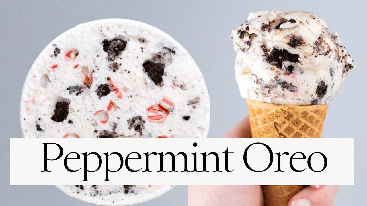 Peppermint Oreo Ice Cream Recipe - YouTube