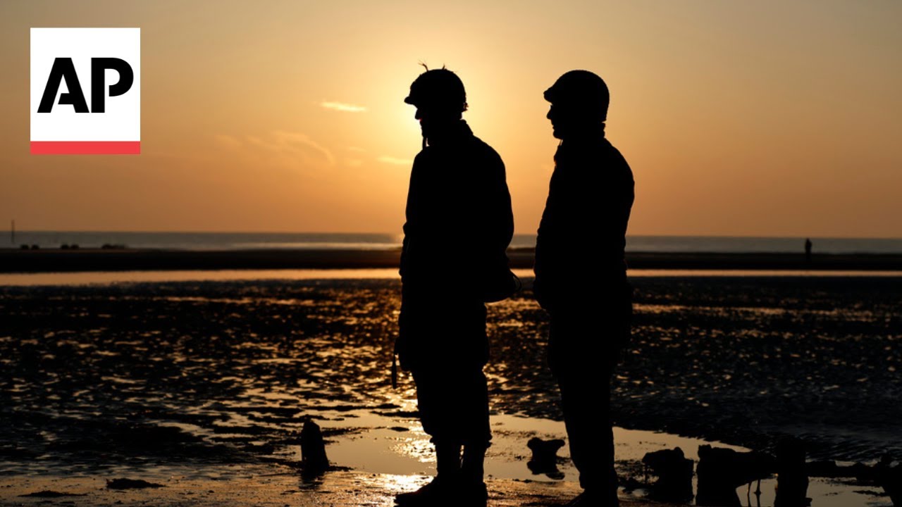 Sun rises over Normandy, 80 years after D-Day landings - YouTube