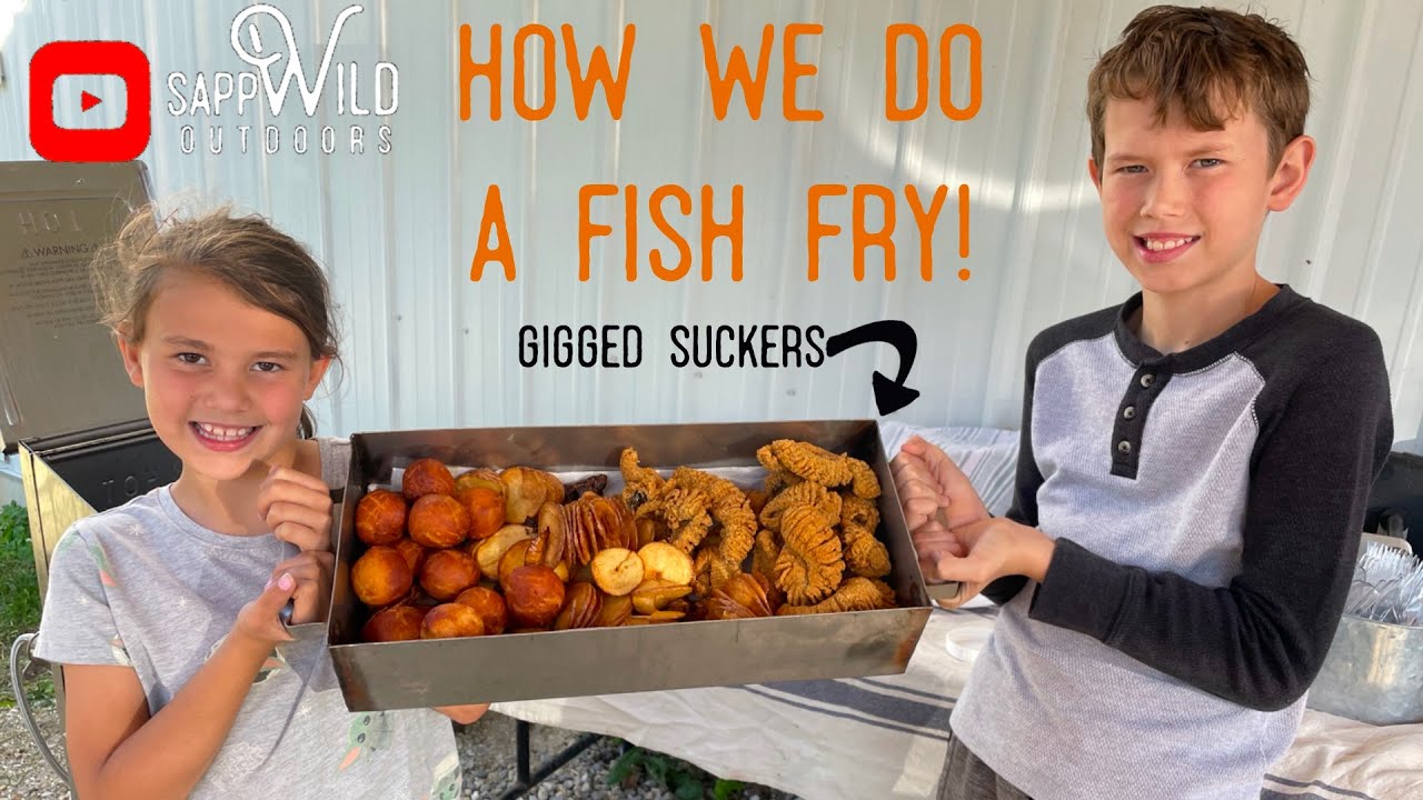 Fish Fry | How We Fry Up Suckers | River Fish Gigging Series - YouTube