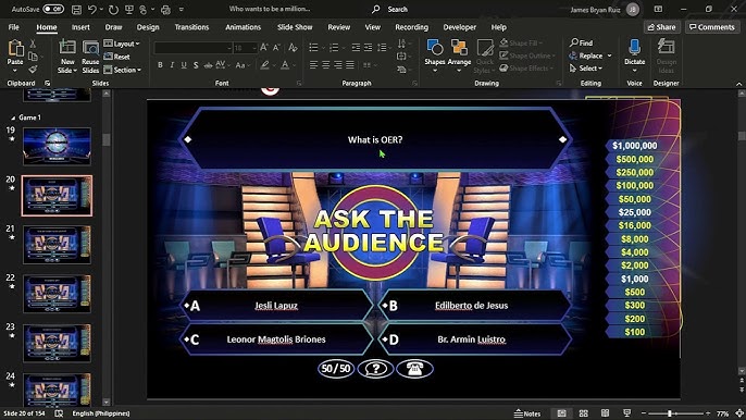 Who Wants To Be A Millionaire Powerpoint Template