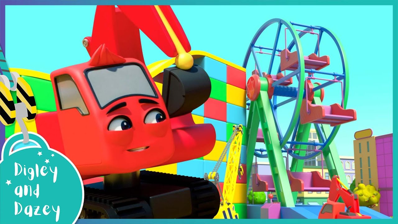 🎡 Digley's Stuck on the Ferris Wheel! | Digley and Dazey | Kids ...