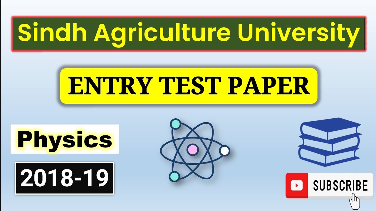 Sindh Agriculture University Entry Test Past Paper | SAU Entry Test ...