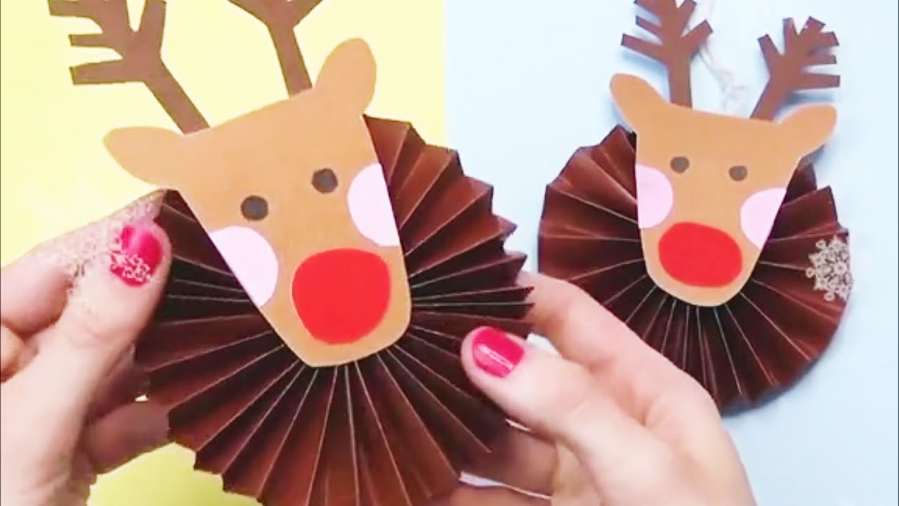 DIY Paper Christmas Reindeer | HOW To MAKE ADORABLE Paper REINDEER ...