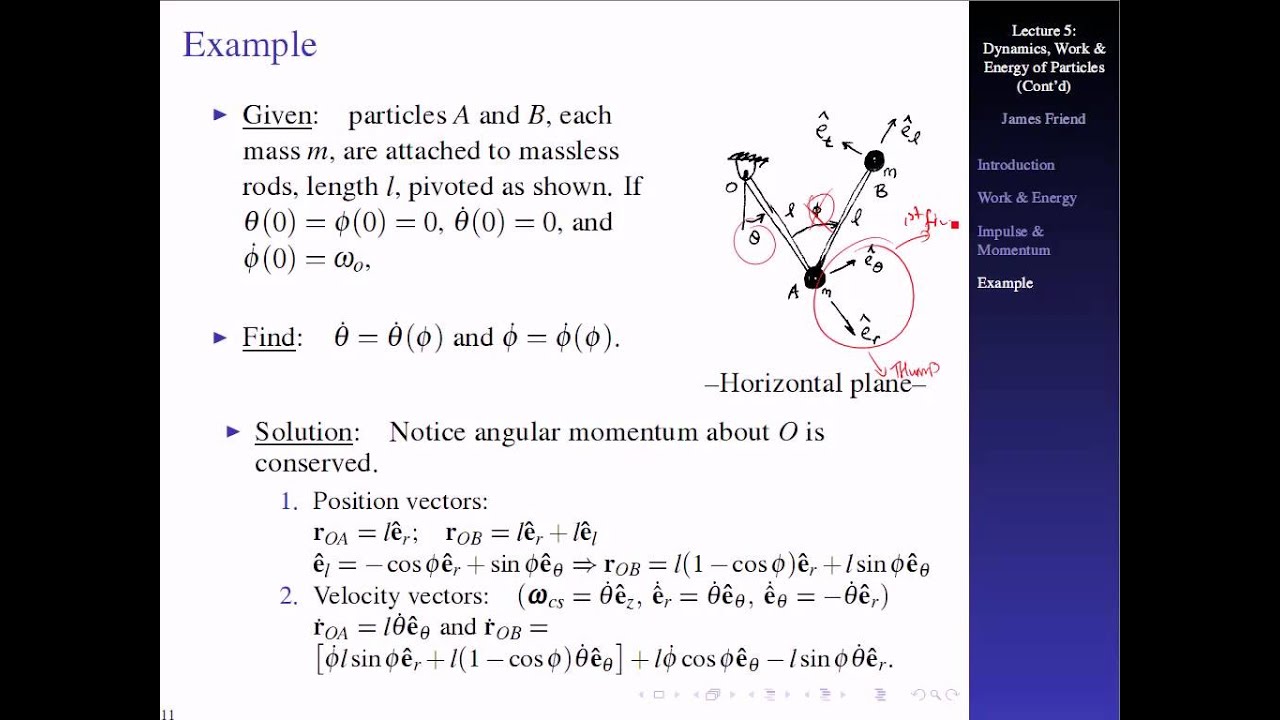 Undergraduate Engineering Advanced Dynamics Lecture 5 - YouTube