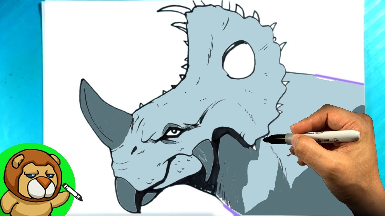 How to Draw JURASSIC WORLD - Sinoceratops - YouTube