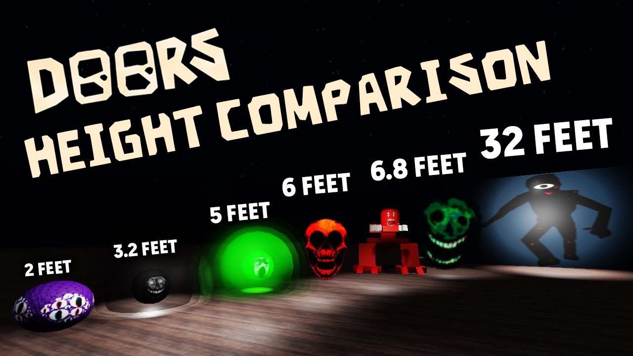 Roblox Doors - All Monsters Height Comparison - YouTube