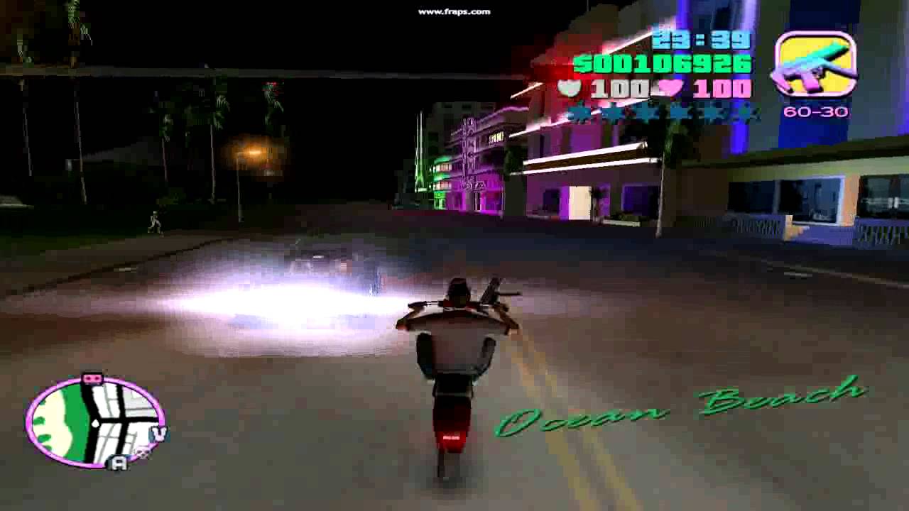 Gta vice city bike one wheeling - YouTube
