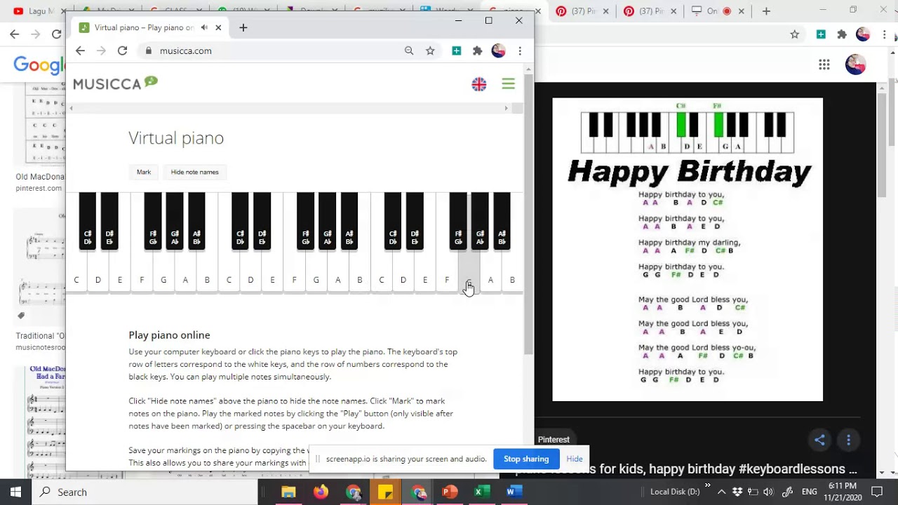 TUTORIAL VIRTUAL PIANO - HAPPY BIRTHDAY TO YOU - YouTube
