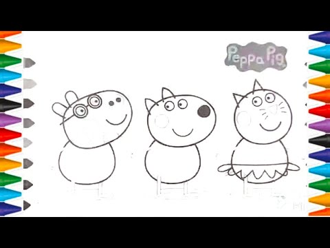 Danny Dog, friends Drawing and colouring pages, super Easy drawing for ...