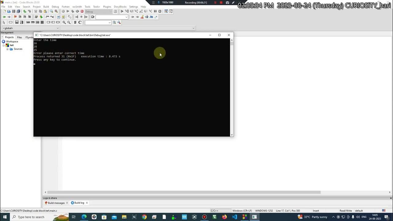 PART-33 | C Programming Full Course | Digital Clock | little experiment | malayalam #Digital ...