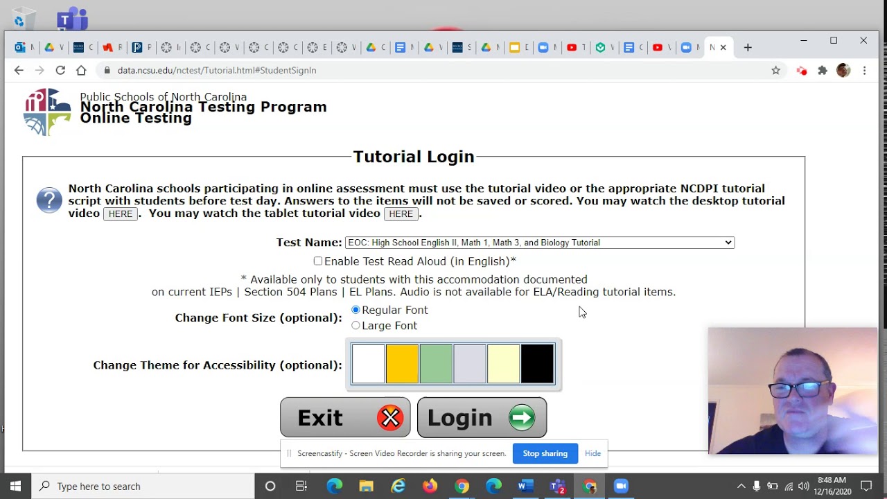 EOC Test Tutorial Walk-Thru - YouTube
