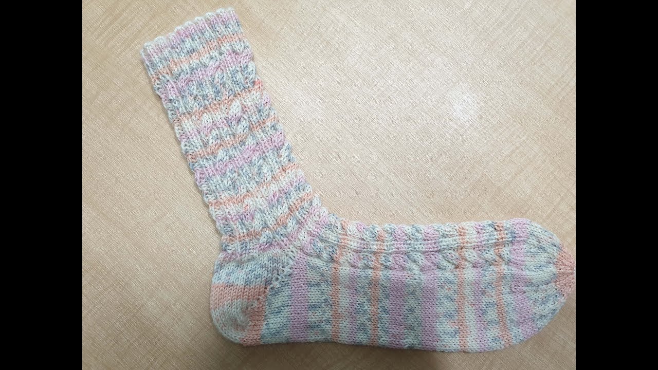 knit top down socks(short row heel & round toe) - YouTube