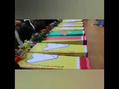 AFRİNDE GEBERTİLEN LEŞLERİN CENAZESİ afrin