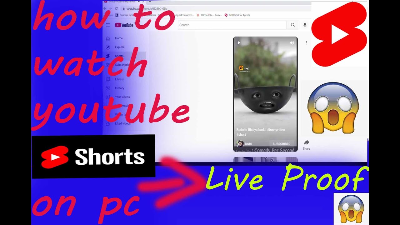 How to watch short video on youtube😱| how to watch youtube shorts on pc ...