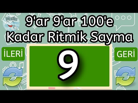 9'ar 9'ar 100'e Kadar İleri Geri Ritmik Sayma- Çocuklar İçin Eğitici Videolar -Sayı Sayma Çizgi Film