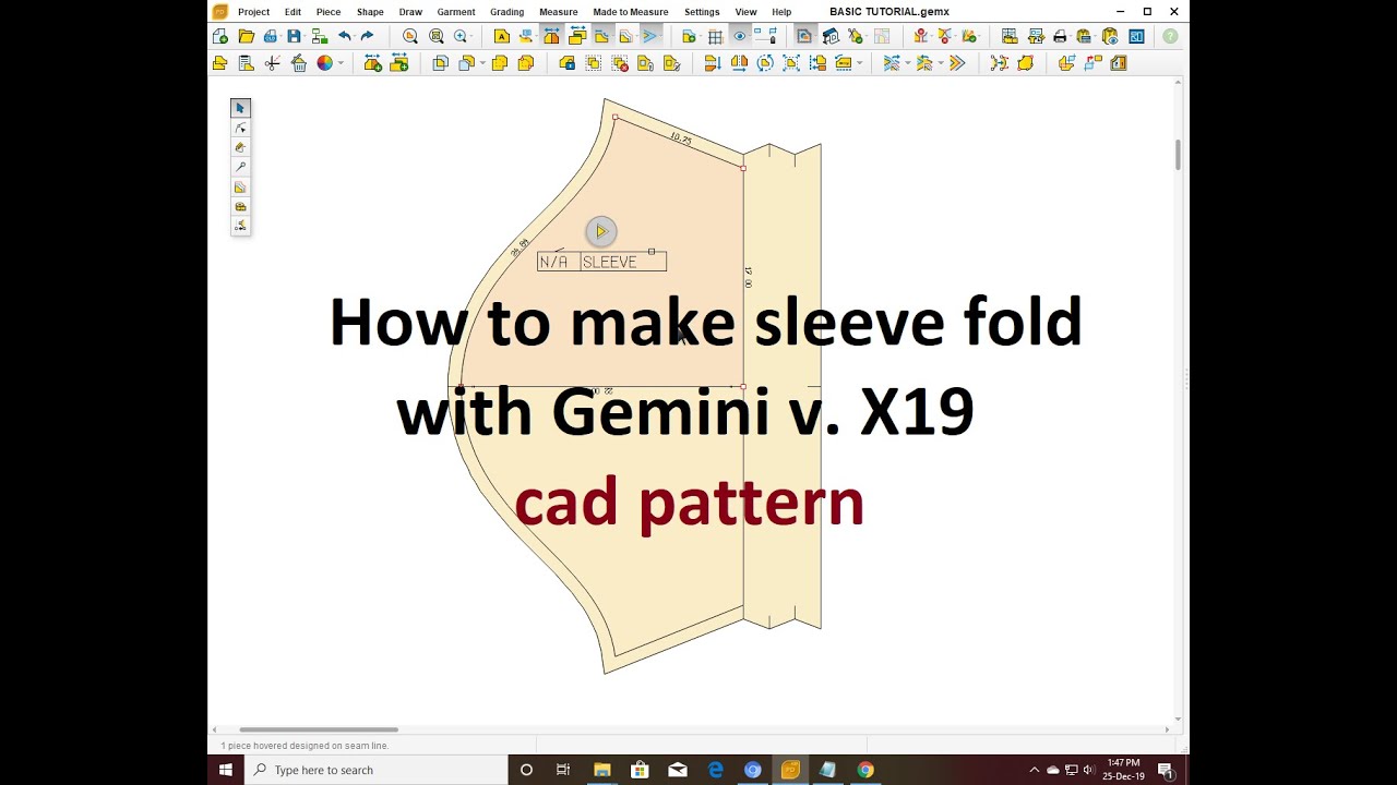 How to make sleeve folding with Gemini v. X19 | Gemini Pattern Designer ...