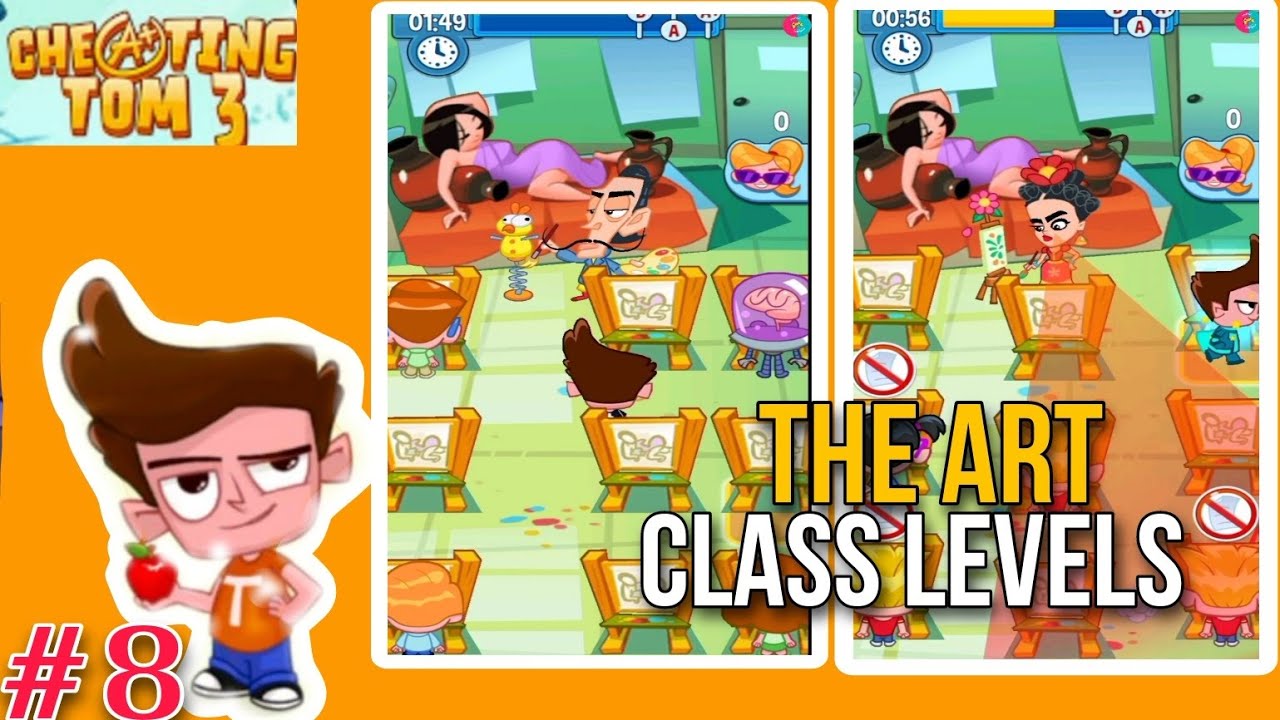Cheating Tom 3 Genius School Gameplay The Art 🎨 Class Levels Part 2 ...