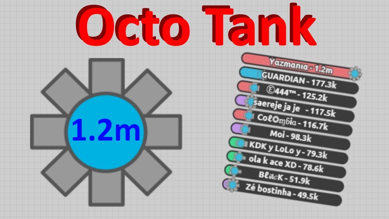 Diep.io | 1.20M Octo Tank - So Much Freeze Lag! - YouTube
