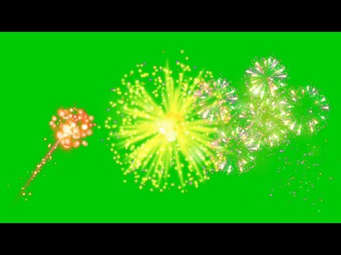new year fireworks green screen - chroma key - YouTube