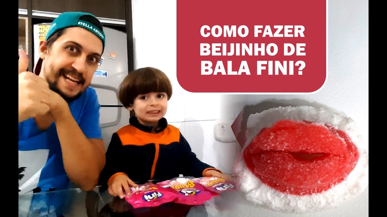 COMO FAZER BEIJINHO COM GELATINA FINI BEIJOS - YouTube