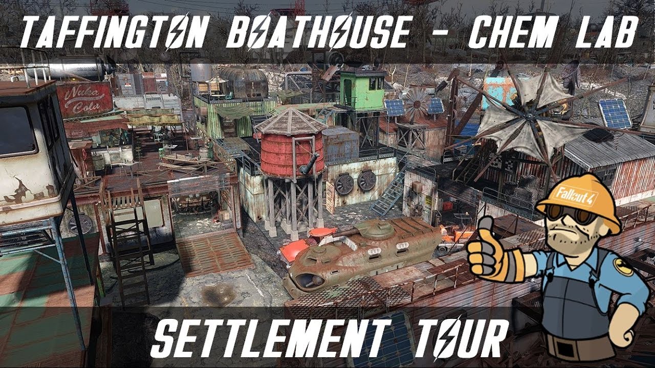 FALLOUT 4 SETTLEMENT TOUR TAFFINGTON BOATHOUSE - CHEM FACTORY - FALLOUT ...