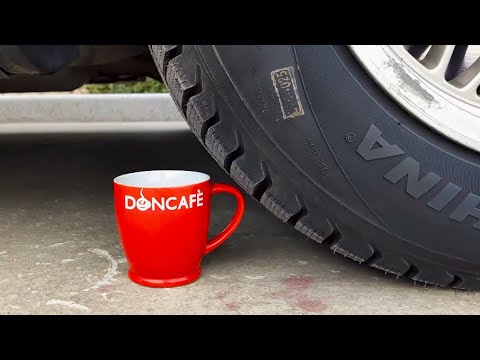 EXPERIMENT Car Vs CAP ! Crushing Crunchy & Soft Things by Car! - YouTube