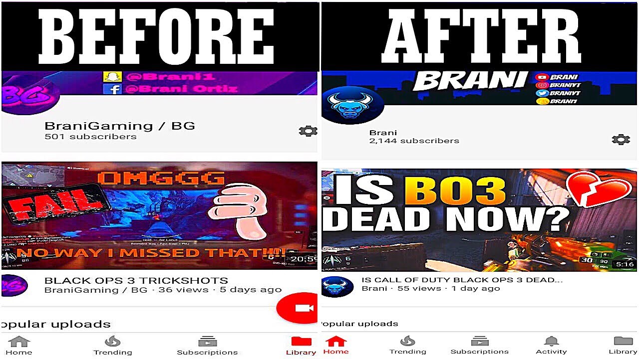 EVOLUTION OF MY CHANNEL.. - YouTube