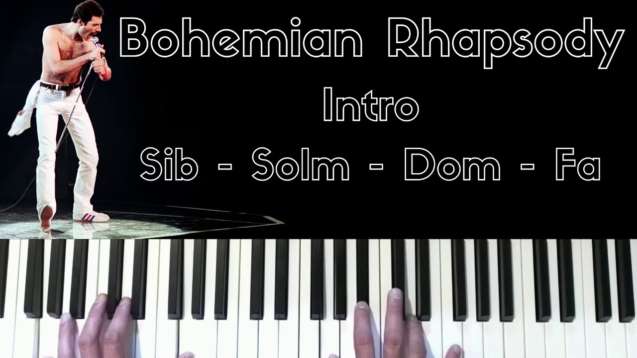 Como tocar Intro Bohemian Rhapsody Piano Queen Rapsodia bohemia - YouTube