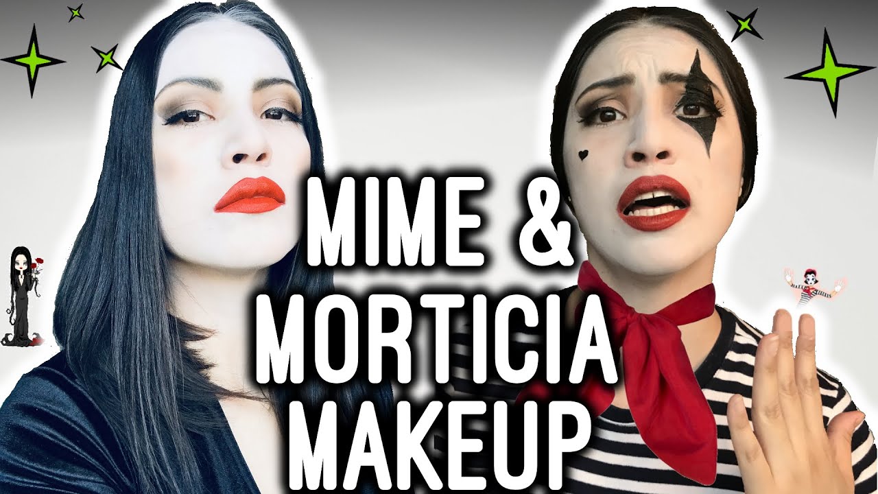 Morticia and Mime Makeup Tutorial - YouTube