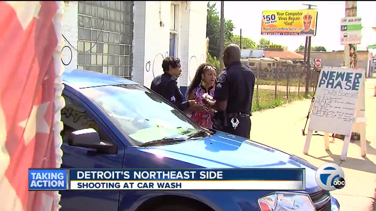 Man robbed and shot at Detroit car wash - YouTube