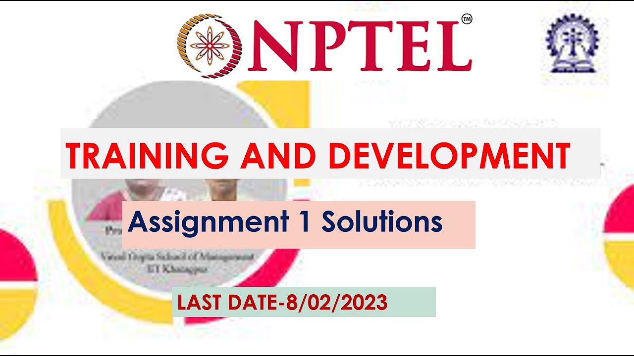 Nptel Training and Development | Humanity | Week 1 Assignment Solutions ...