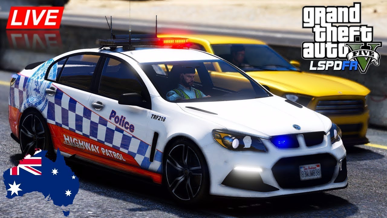 GTA 5 - LSPDFR Australia LIVE - NSW Highway Patrol HSV - YouTube