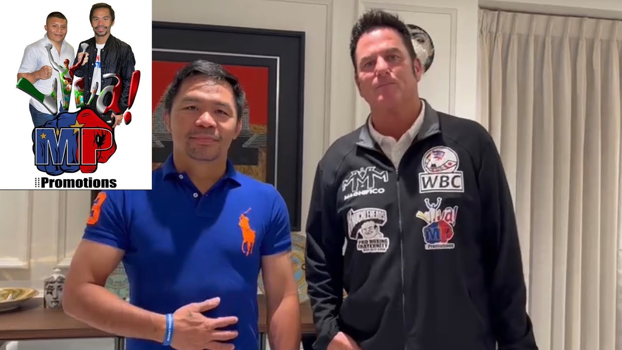 MP Promotions CEO Senator Manny Pacquiao and MP President Sean Gibbons ...
