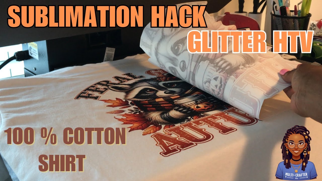 Sublimation HACK | White Glitter HTV | Amazing Results #hack # ...