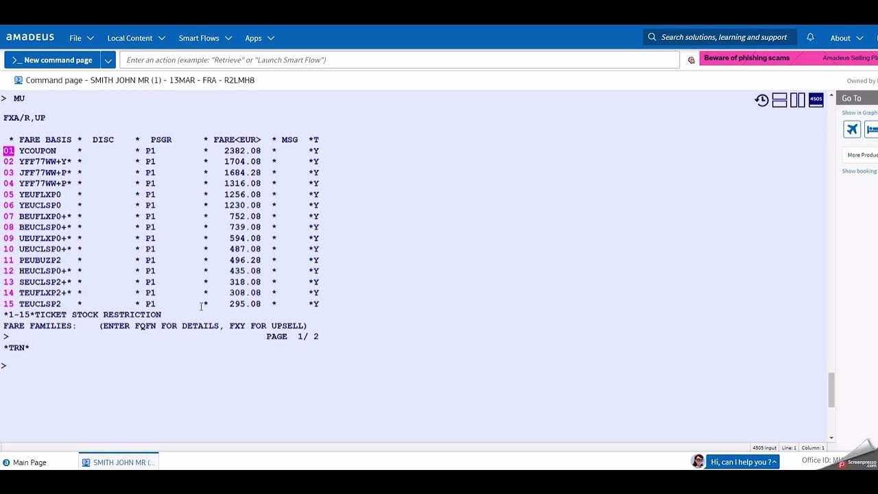 AMADEUS GDS BASIC PRICING COMMANDS - YouTube