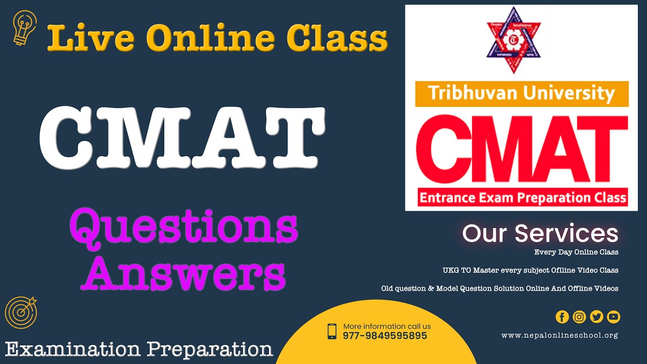 CMAT (Bachelor) Entrance Exam Preparation | CMAT 2021 Exam | CMAT NEPAL ...