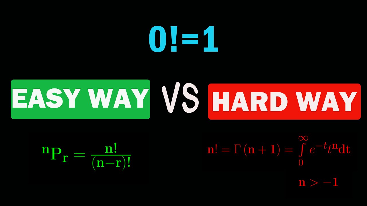 Zero Factorial Equal To One 0 1 How YouTube
