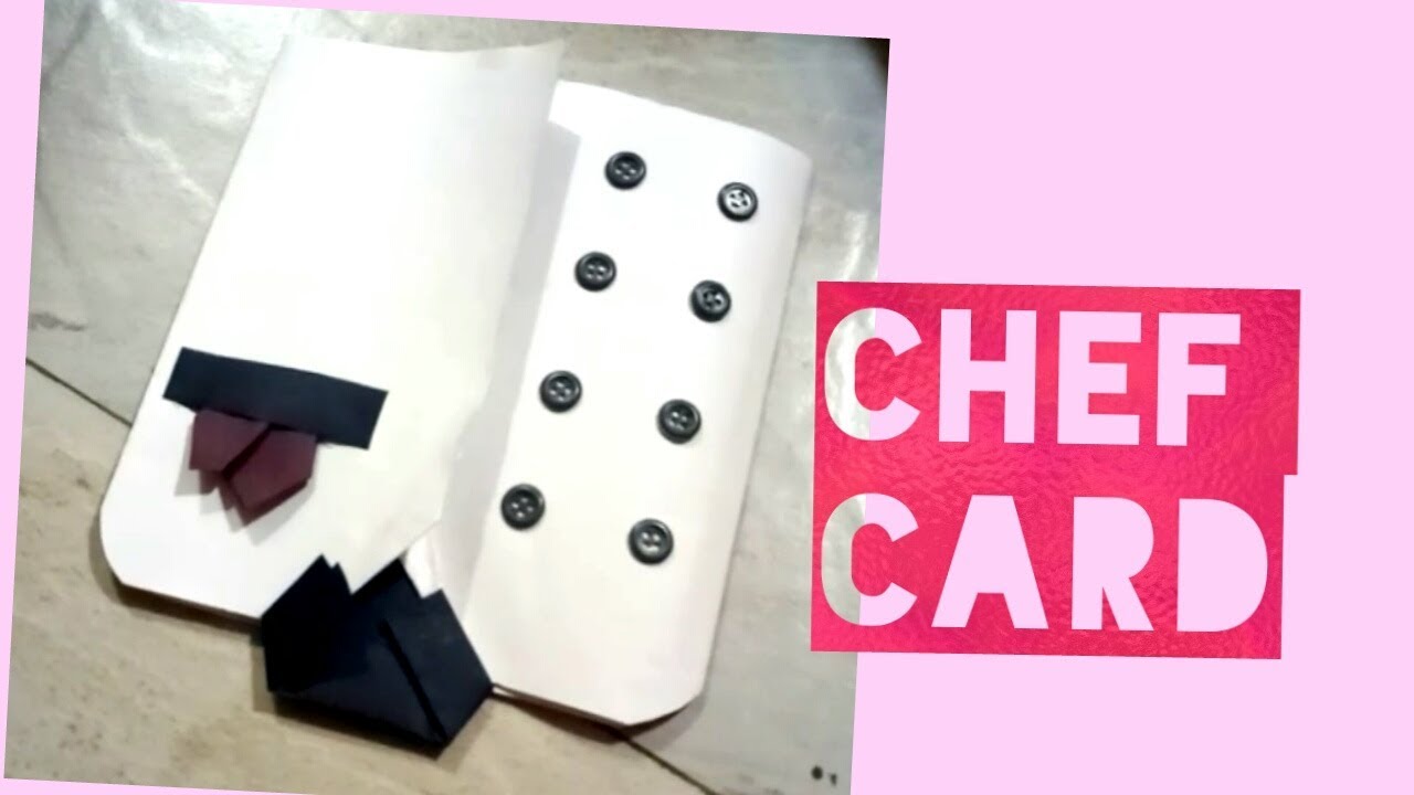Chef card/Handmade easy tuxedo card/Beginners - YouTube