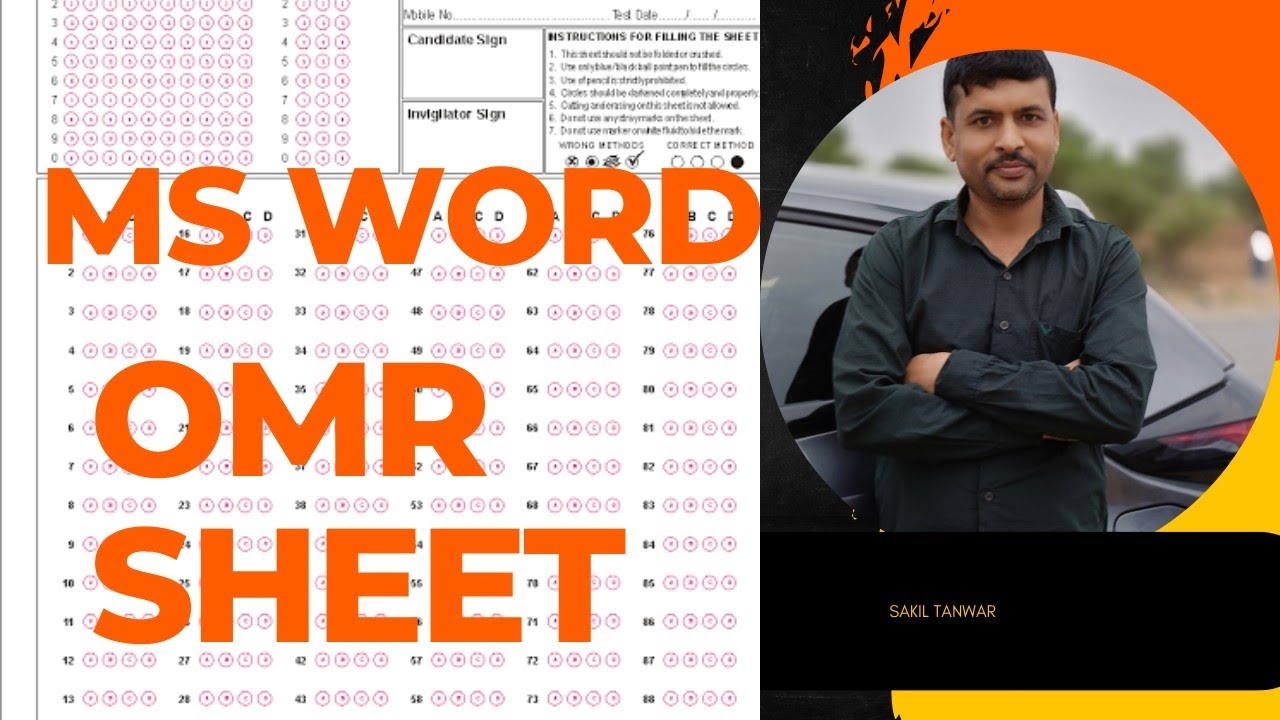 HOW TO CREATE OMR SHEET IN MS. WORD - YouTube