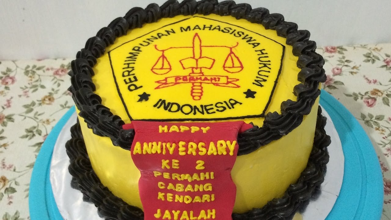 Permahi Logo Cake Decorating - YouTube