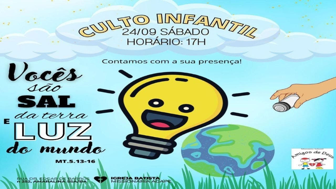 Vós Sois A Luz Do Mundo Infantil - RETOEDU