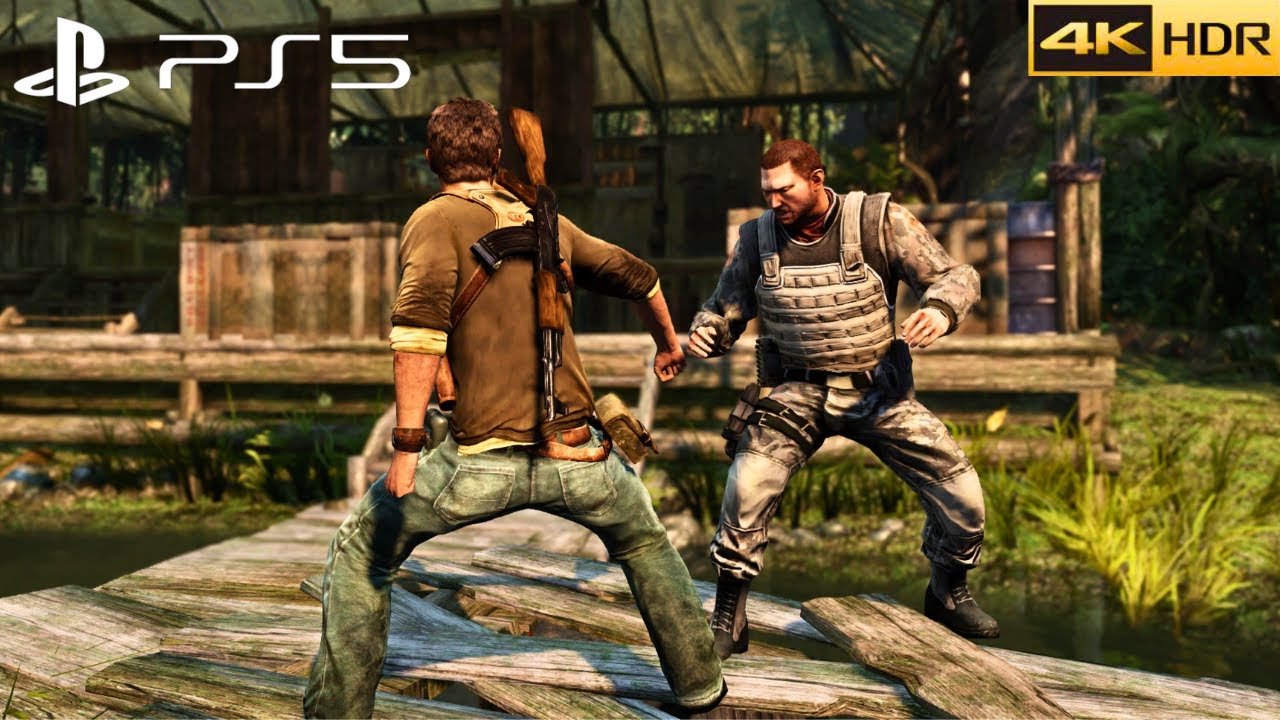 (PS5) Uncharted 2 - Stealth and Aggressive Gameplay (4K/60FPS) - YouTube