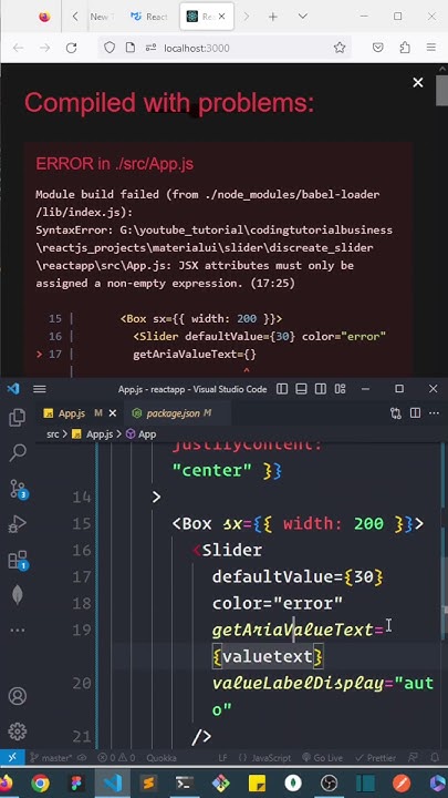 Reactjs material ui slider (get value area text) component #reactjs #shorts #materialui #slider ...
