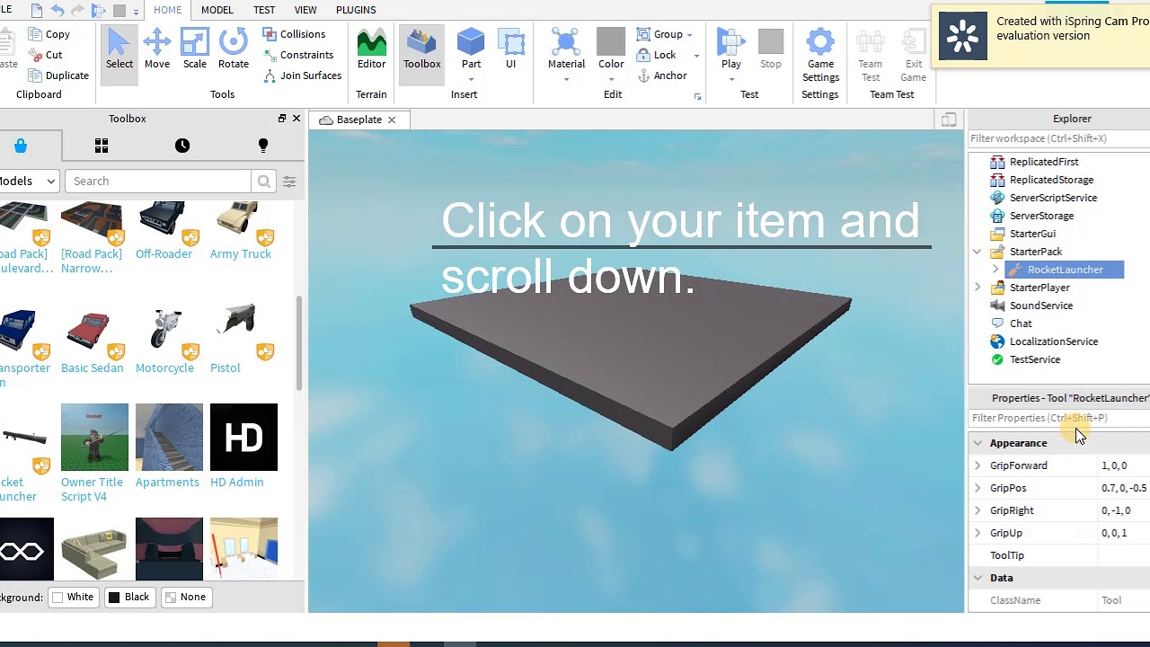 How to make it so players can drop items!Roblox Tutorial. - YouTube