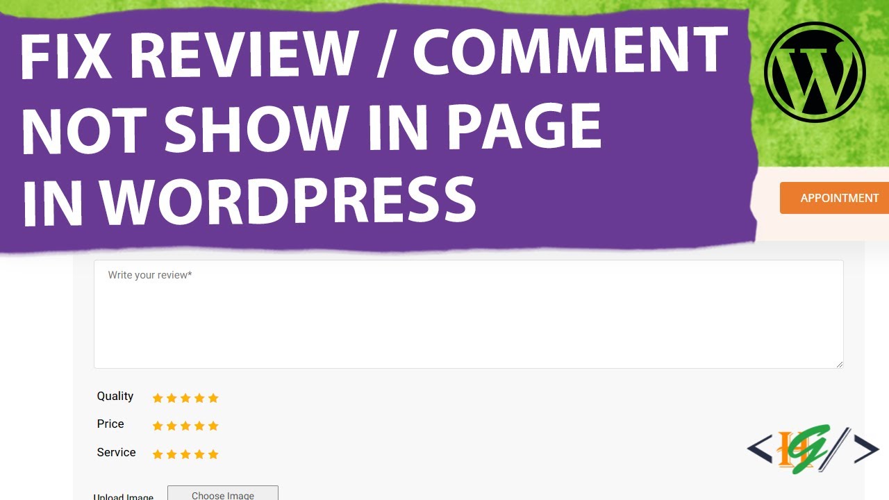 How to Fix Review Form / Comments Section Not Show in Page in WordPress ...