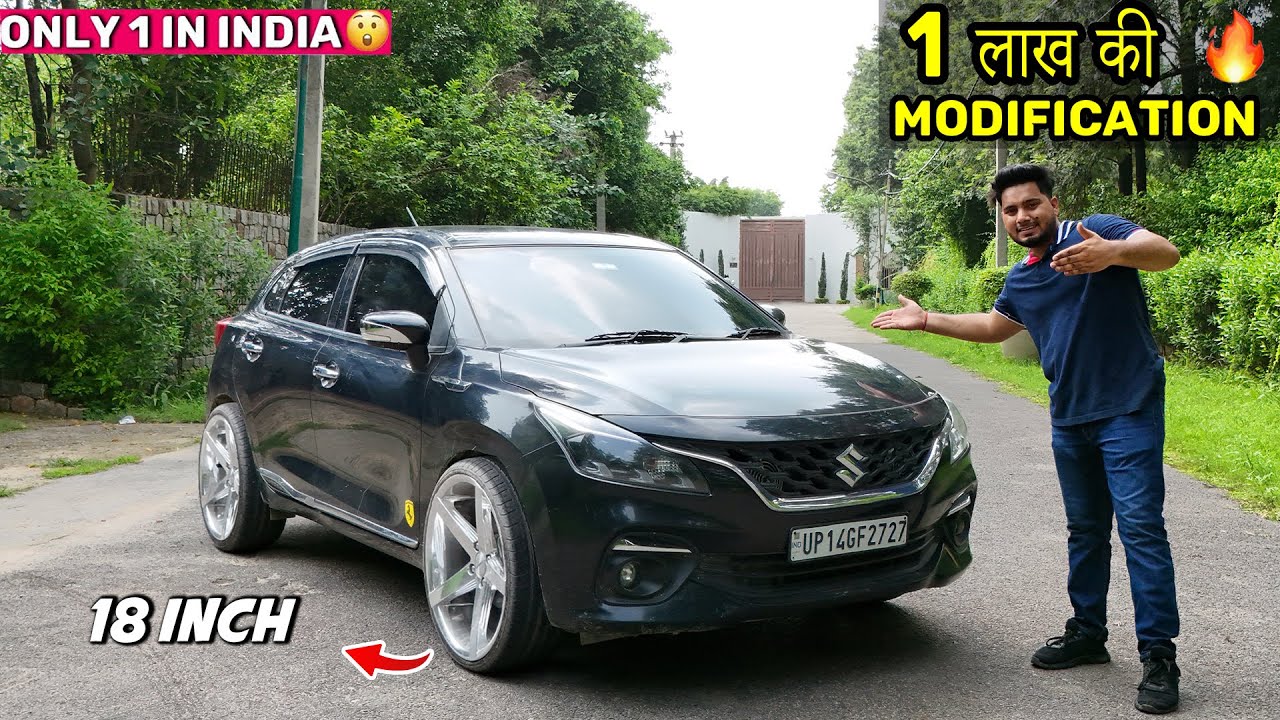 Maruti वालो ने Pagal बना दिया 😱👎 Black Baleno Modified 18inch Alloy ...