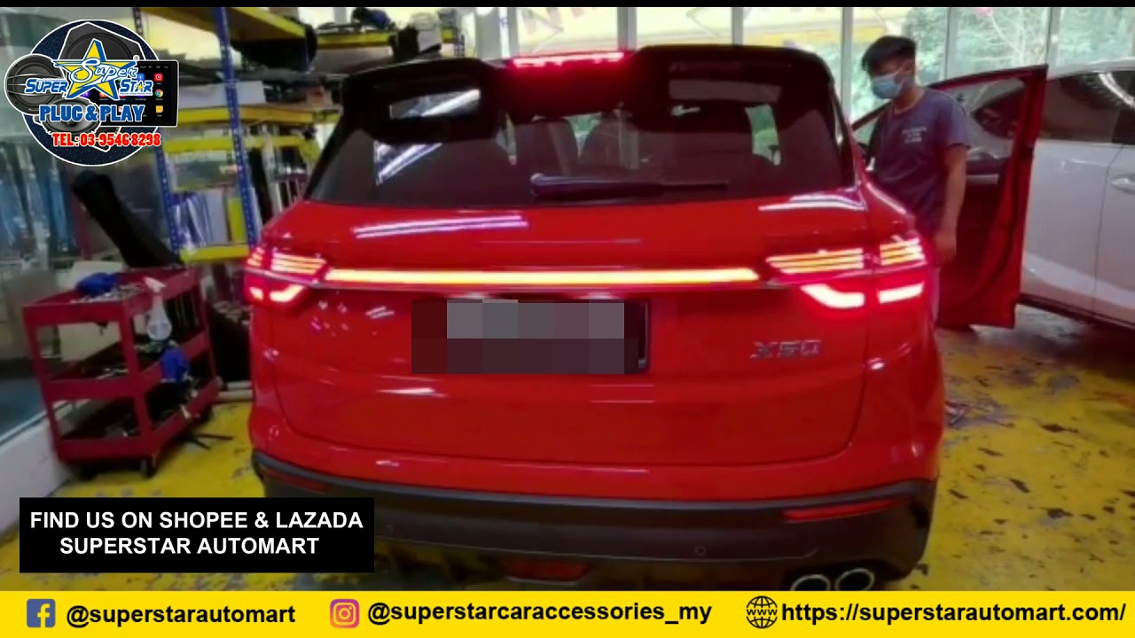 Proton X50 2020-2022 Rear Trunk Stylist LED Light - YouTube